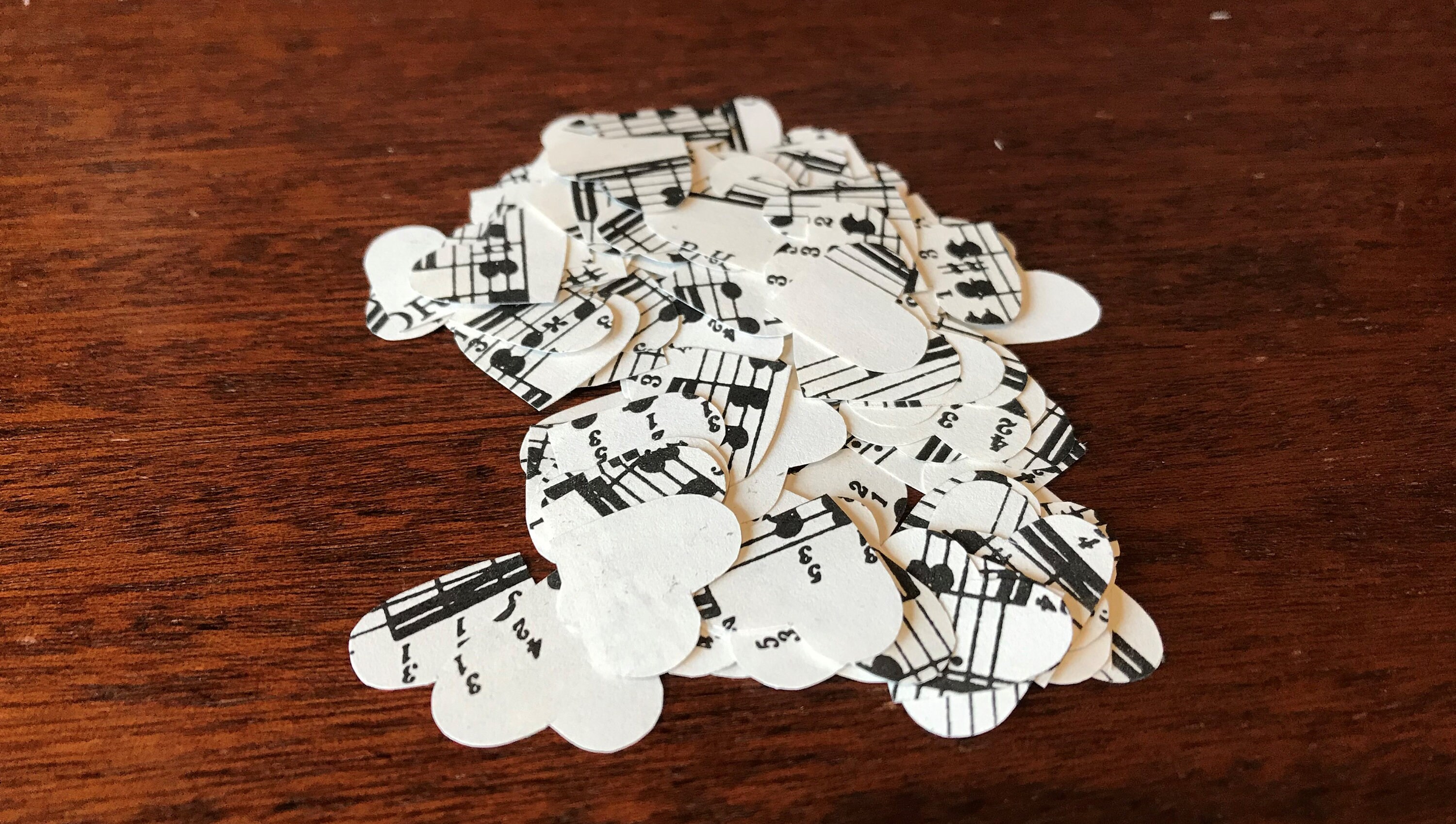 Confetti Sheet Music Confetti Guitar pick plectrum & hearts | Etsy