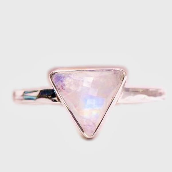 Triangle Gemstone Ring - Etsy