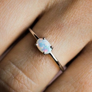 Natural Opal Ring Good Quality Opal Ring Prong Setting Ring | Etsy