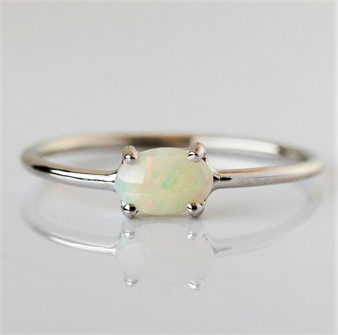 Natural Opal Ring Good Quality Opal Ring Prong Setting Ring | Etsy