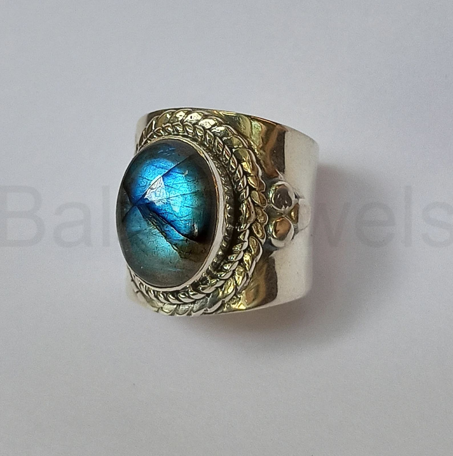 Blue Labradorite Ring 925 Sterling Silver Oval Gemstone - Etsy