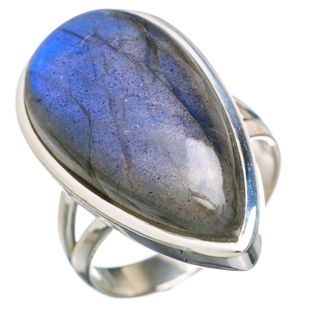 Blue Labradorite Ring 925 Sterling Silver Pear Gemstone | Etsy