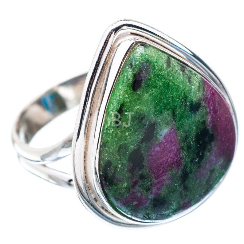 Natural Ruby Zoisite Stone Ring 925 Sterling Silver Pear | Etsy