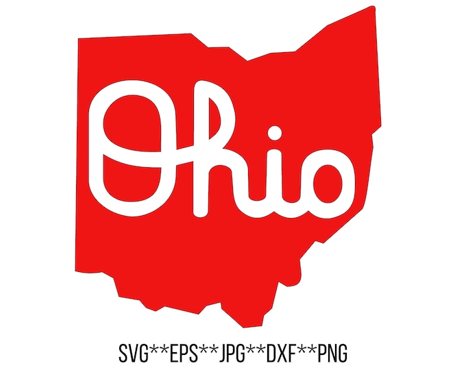 Ohio in Script Style Font 3D Printed - Etsy