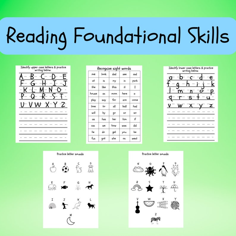 Kindergarten Worksheet Bundle, Printable Kindergarten Worksheets ...