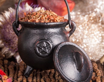 Cast Iron Pentagram Cauldron - Etsy UK
