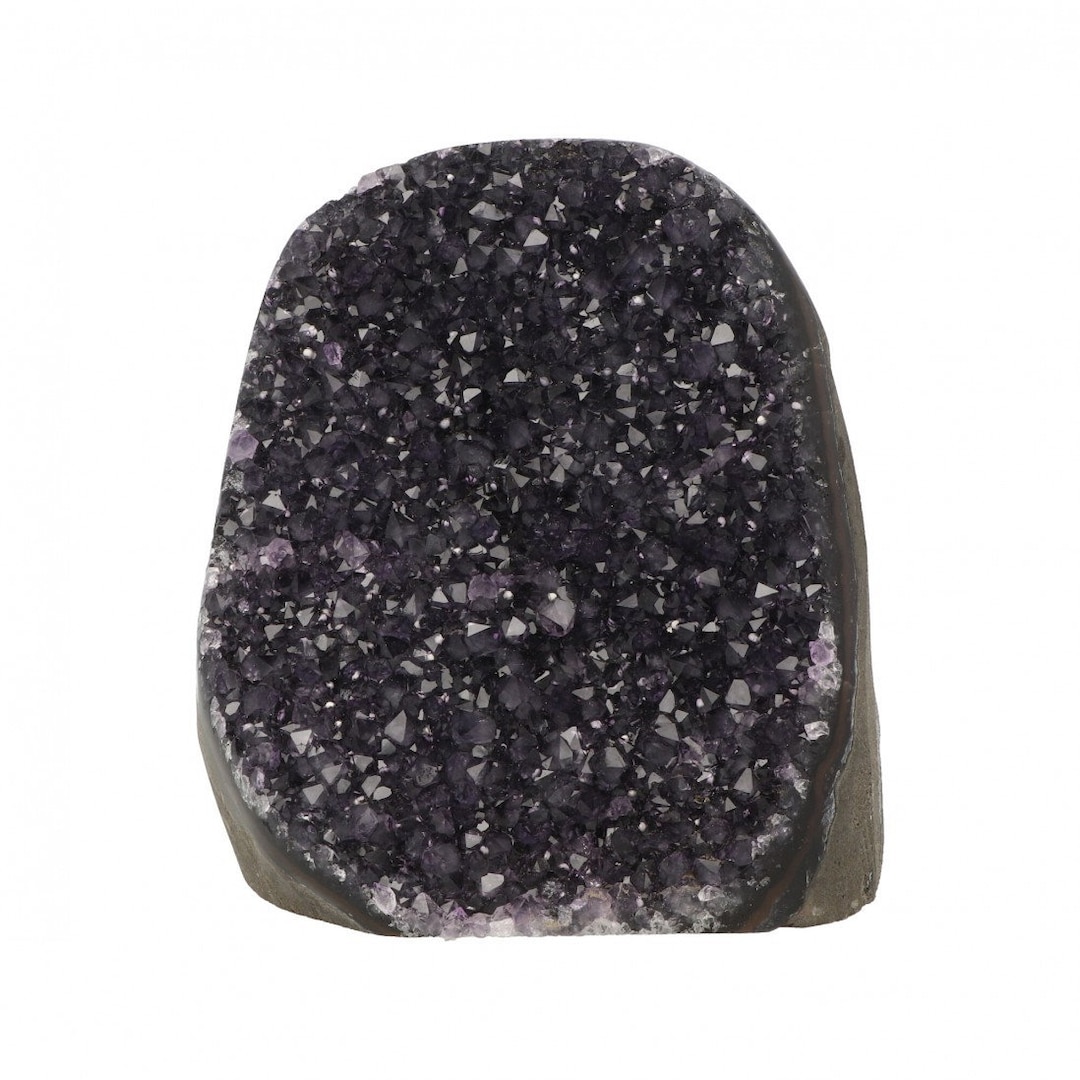 Black Amethyst Geode Crystal, Deep Dark Purple Amethyst, Unique ...