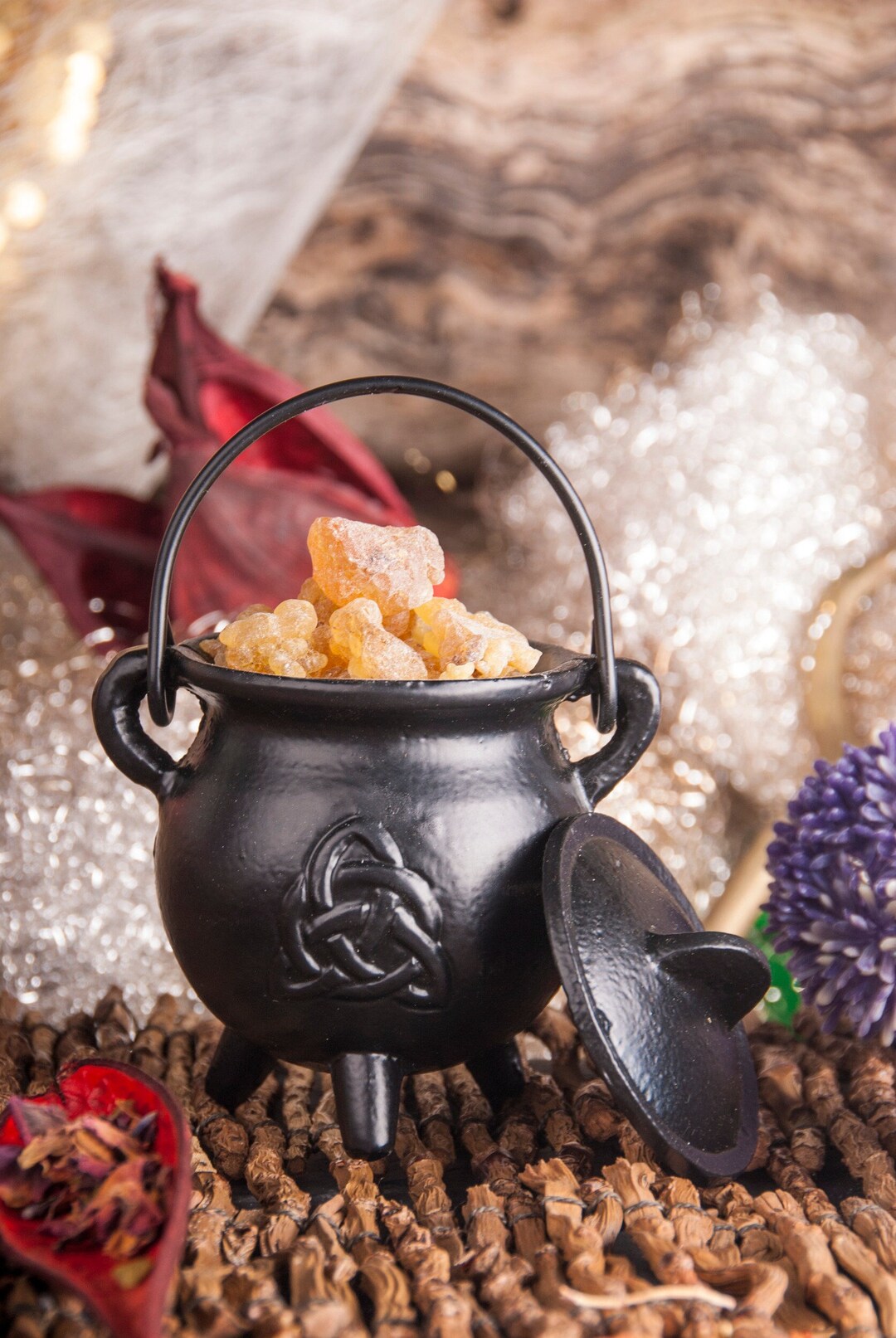 Authentic Cast Iron Incense Cauldron, Celtic Knot Bowl Burner, With ...