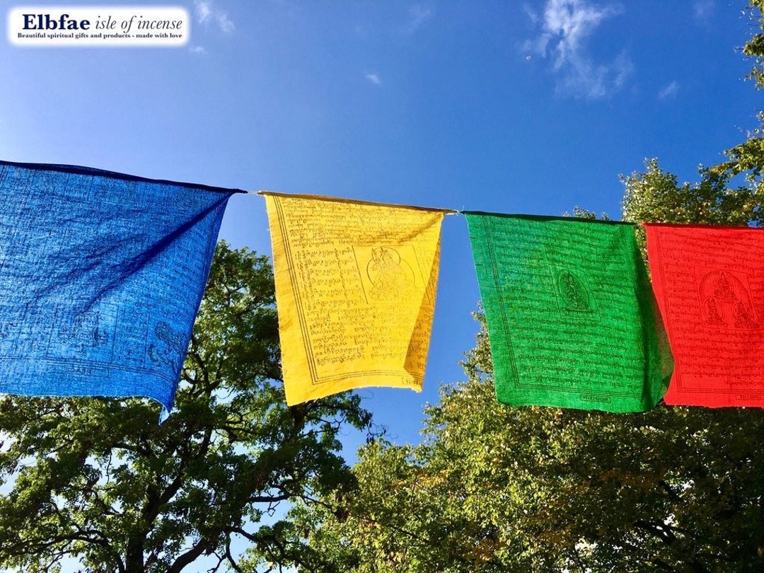 Authentic Tibetan Prayer Flags, One Large Roll, Beautiful Big & Long ...
