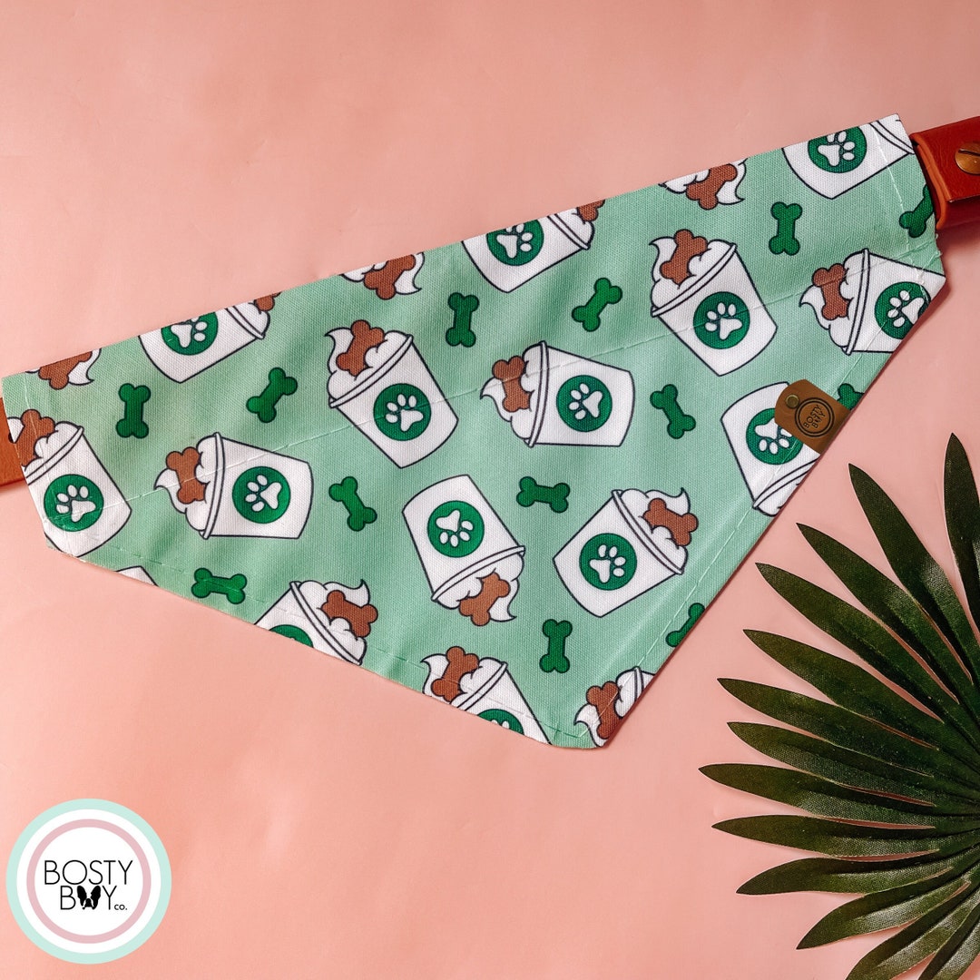 Starbucks Coffee Pupcup Over the Collar Dog Bandana/ Dog Gift/ Pet ...