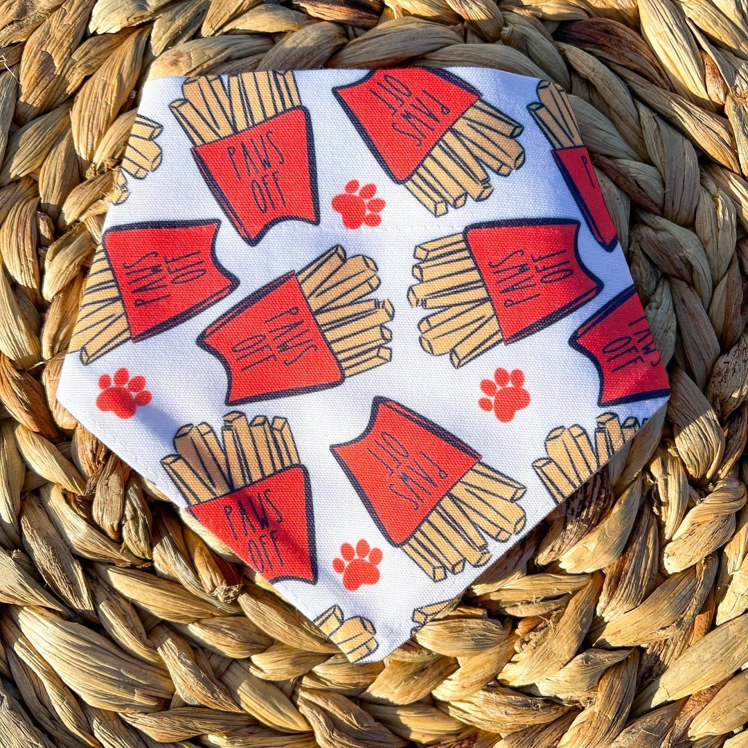 Fast Food French Fries Over the Collar Dog Bandana/ Dog Gift/ Pet ...