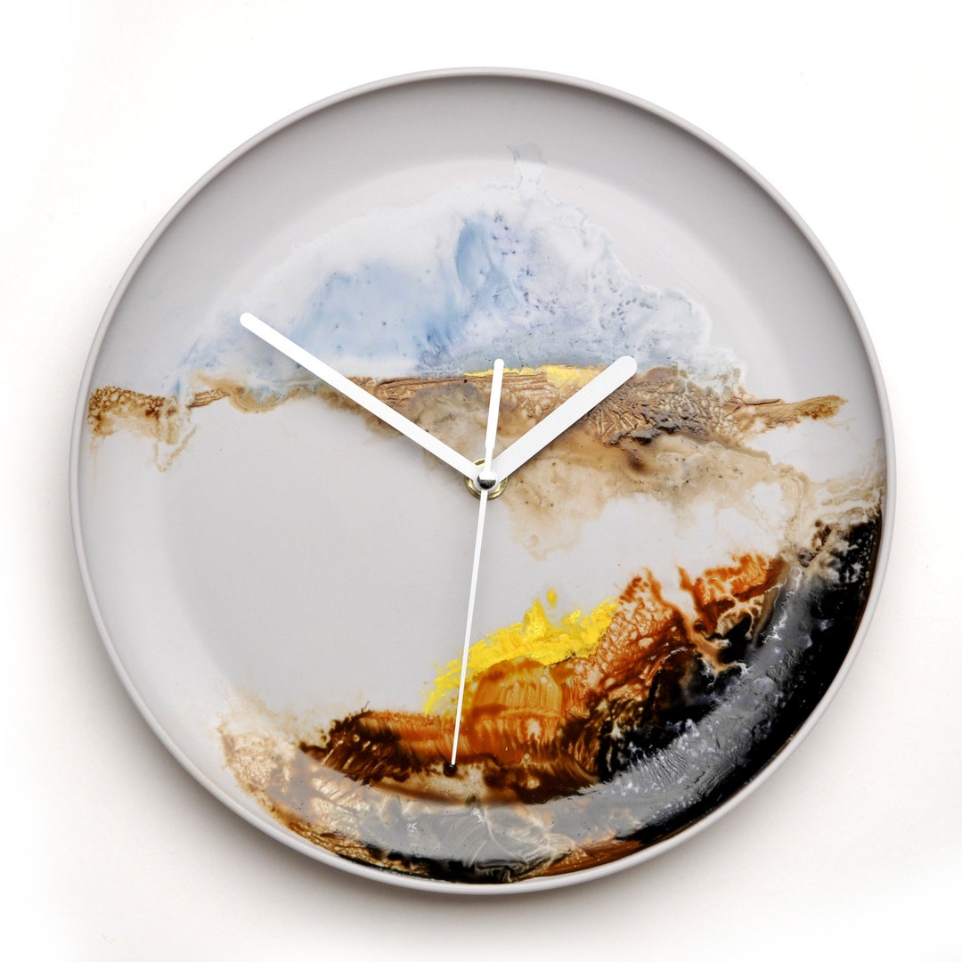 Unique Wall Clock With Original Abstract Oil Painting - Etsy