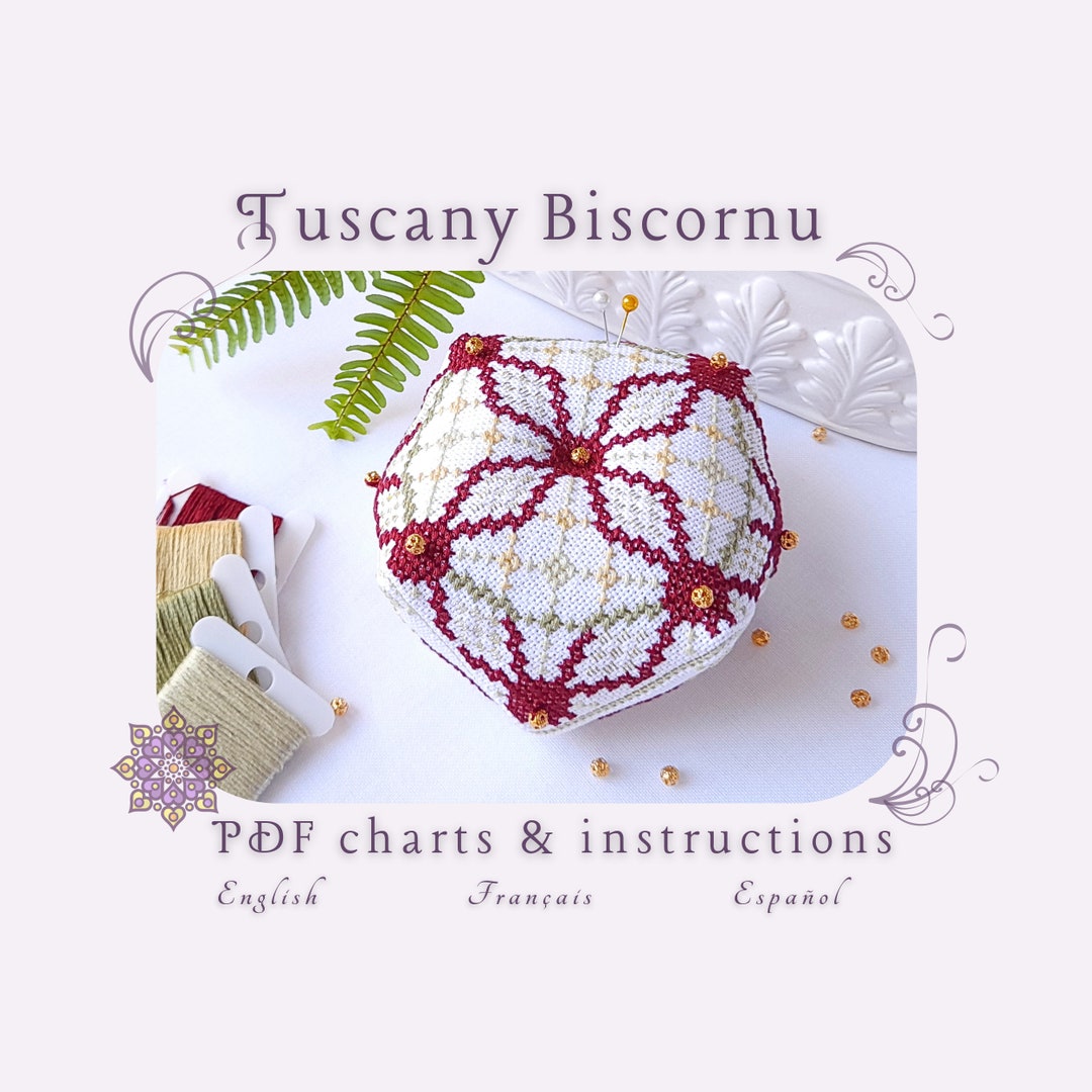 Cross-stitch Biscornu: Patterns and Instructions for Making It - Etsy
