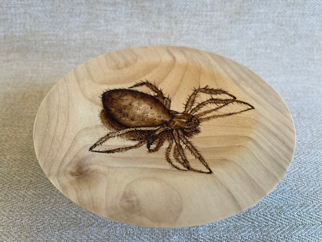 Pyrography, Bowl, Emergence, Spider, Spider Art - Etsy
