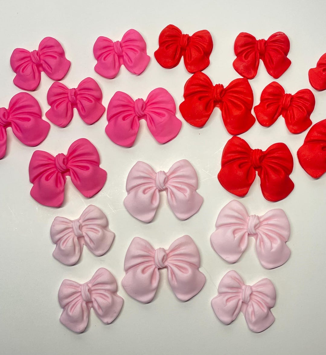 Fondant Princess Bows in 2 Sizes Perfect for Cakes, Cupcakes, Cake Pops ...