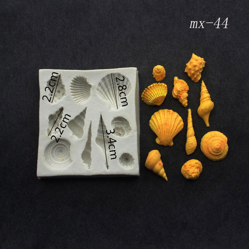 Sea Shells Mixed Fondant Silicone Seashell FAST SHIPPING - Etsy