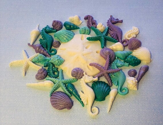 Edible Sugar Seashells Underwater Theme Beach Fondant Cake or - Etsy