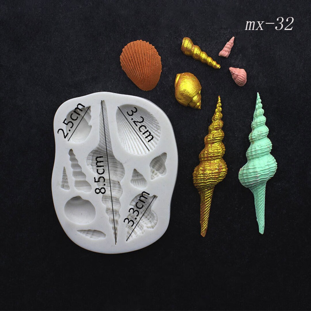 Sea Shells Fondant Silicone Seashell - FAST SHIPPING - Etsy