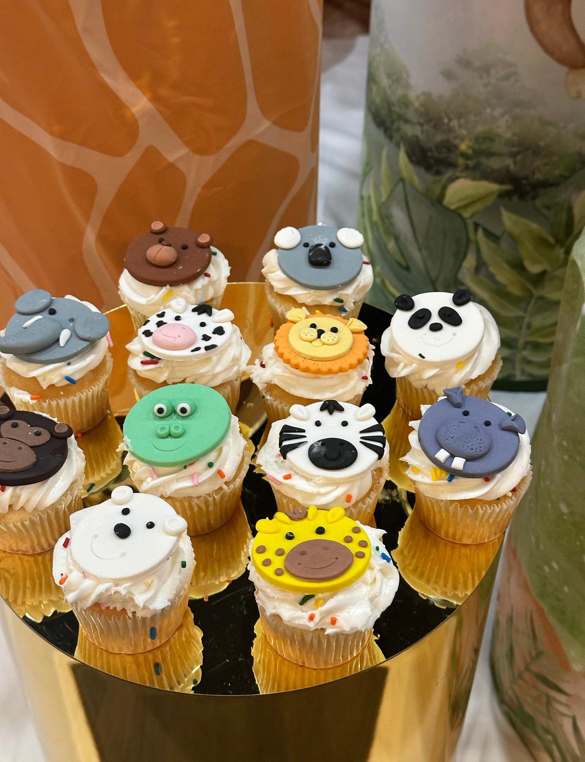 Fondant Edible Panda Cupcake Toppers - Safari Theme - Jungle - Vegan ...
