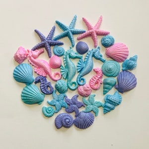 25 or 50 Edible Fondant Seashells for Cake or Cupcake Decorations - Etsy