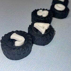 Fondant Tires With Letters Tires Cake Toppers Edible Decorations- VEGAN ...