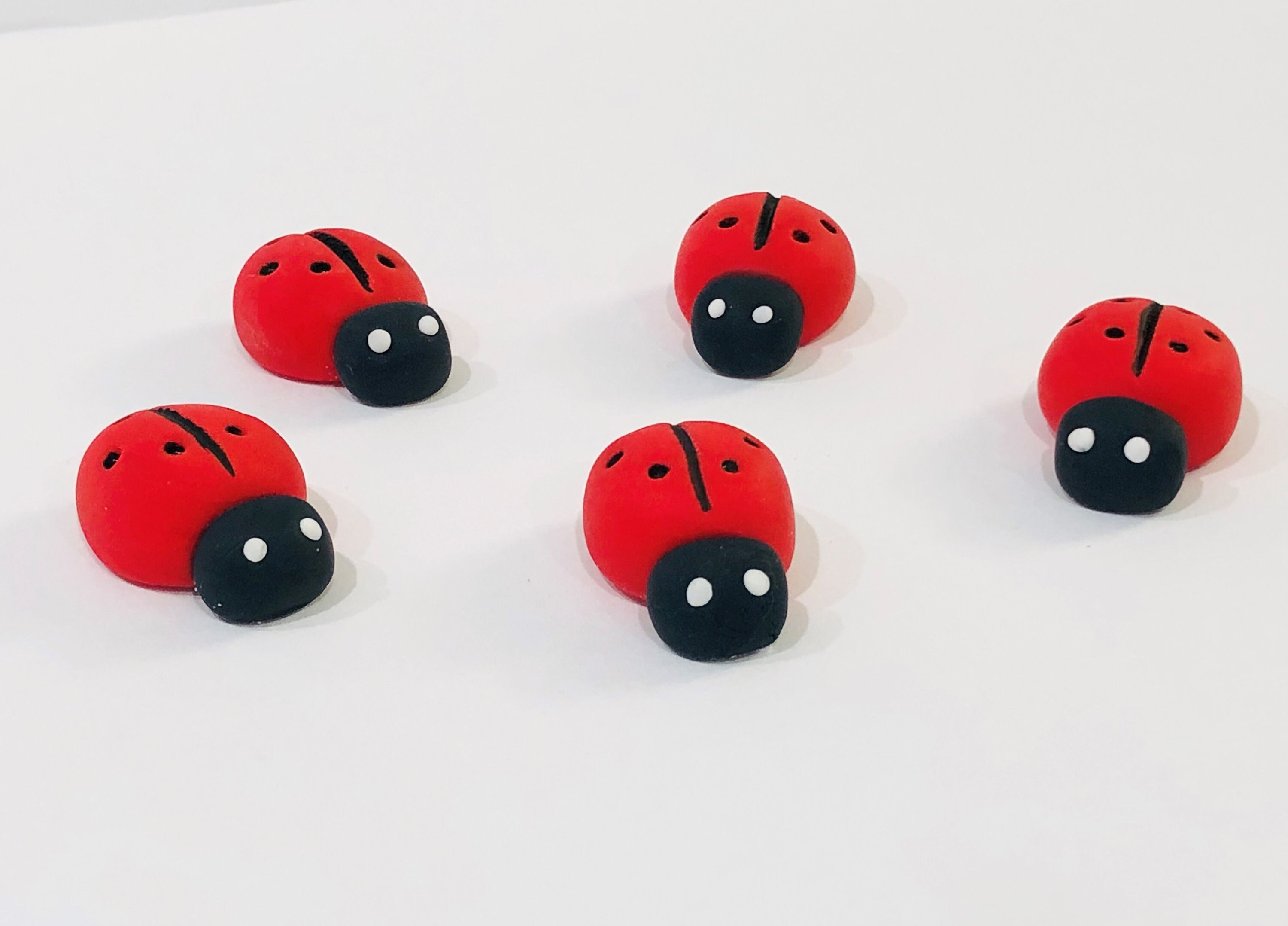 Fondant edible ladybugs mushrooms flowers kit for cake or | Etsy