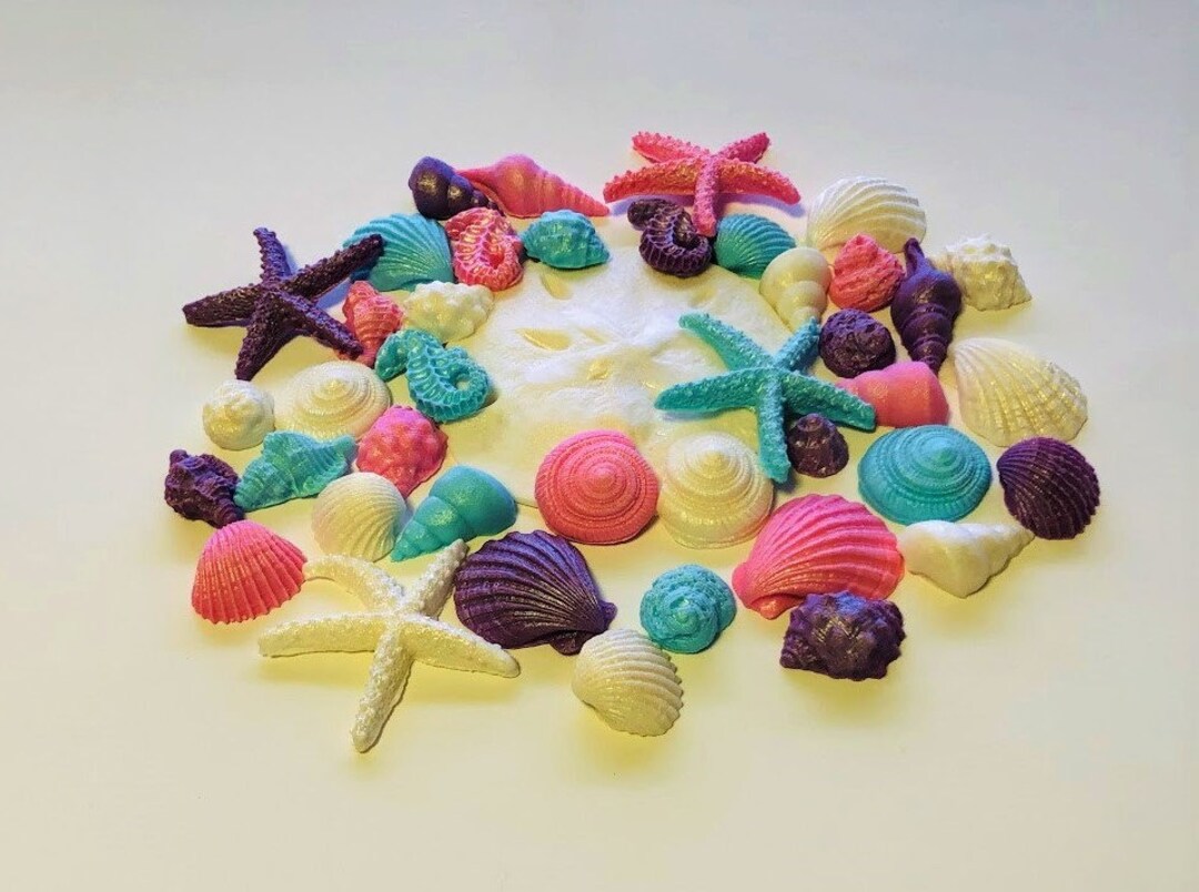 Fondant Seashells Toppers: Vegan, Nut Free Cake/cupcake Decorations - Etsy