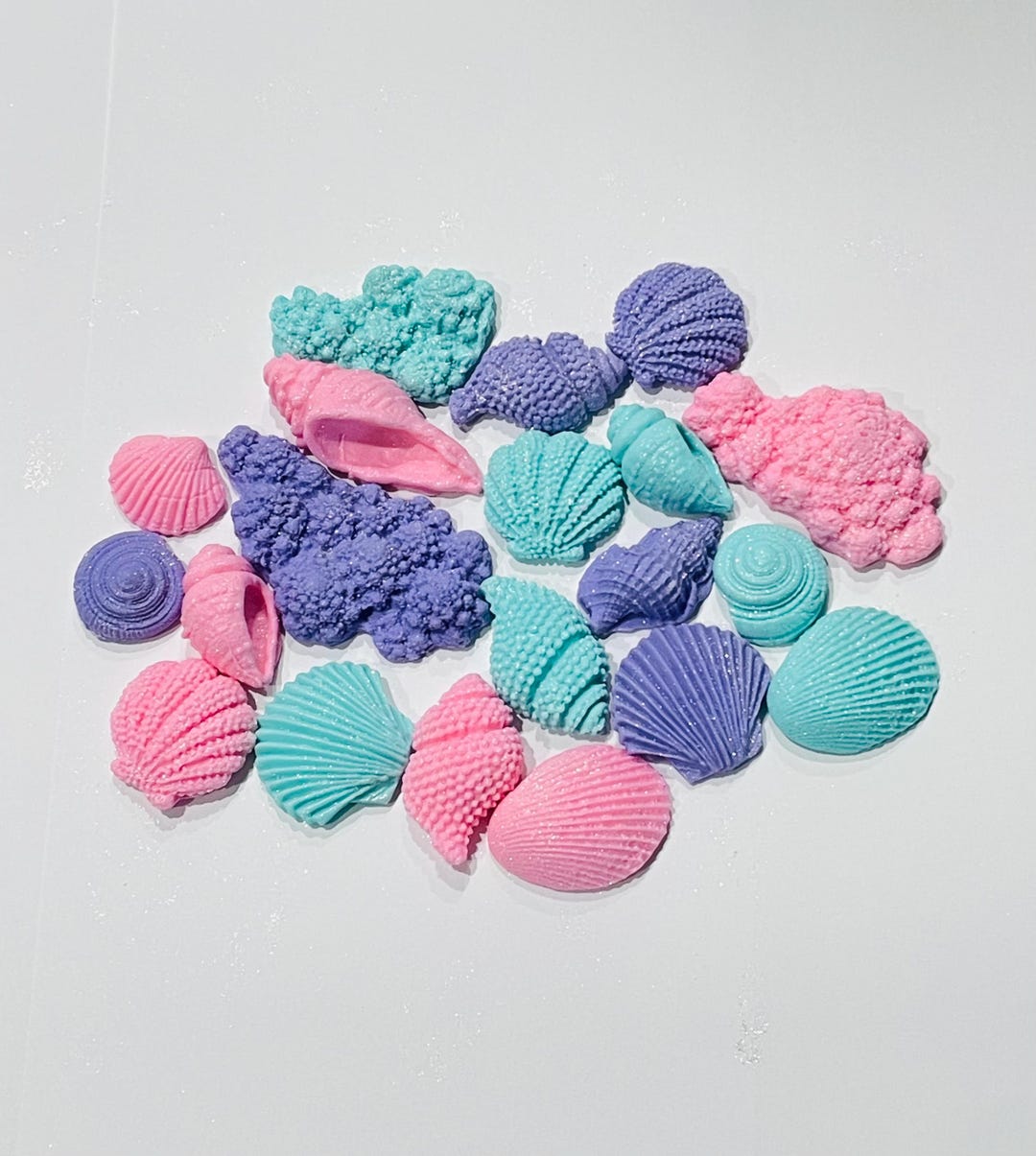 Pastel Edible Fondant Seashells Set -vegan - Etsy