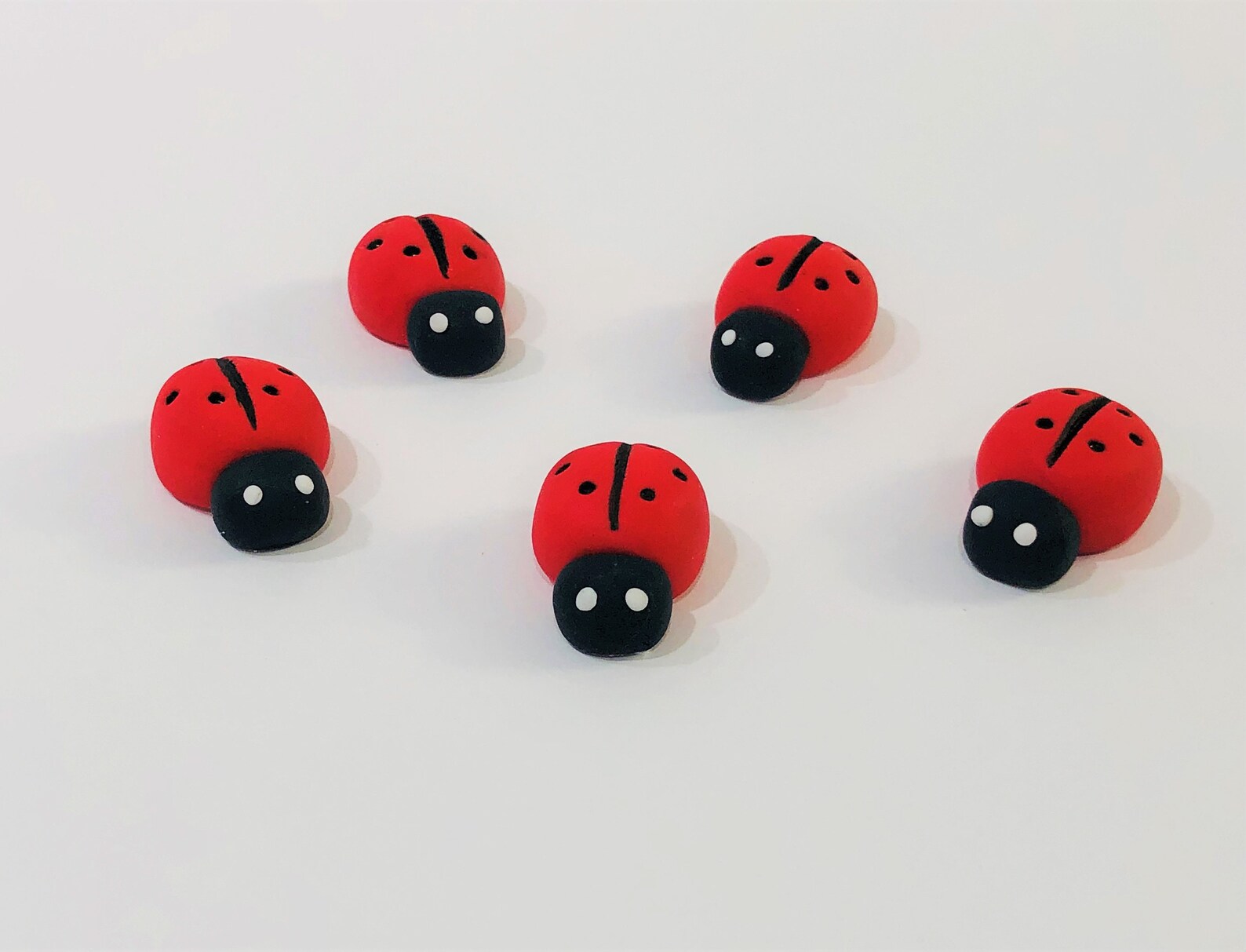 Fondant edible ladybugs mushrooms flowers kit for cake or | Etsy