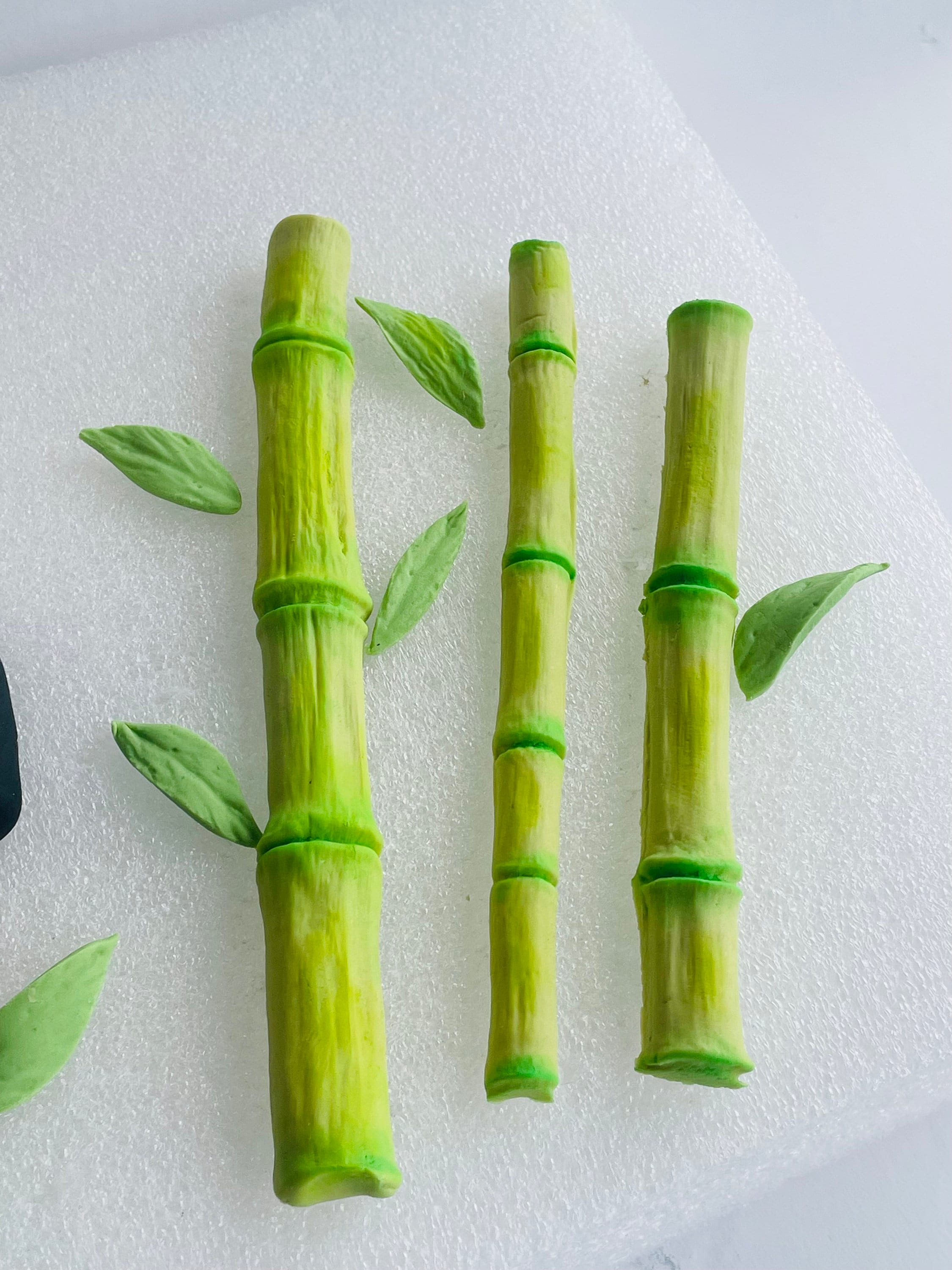 Fondant Panda-bamboo and Leaves -cake Toppers - Baby Shower - Birthday ...