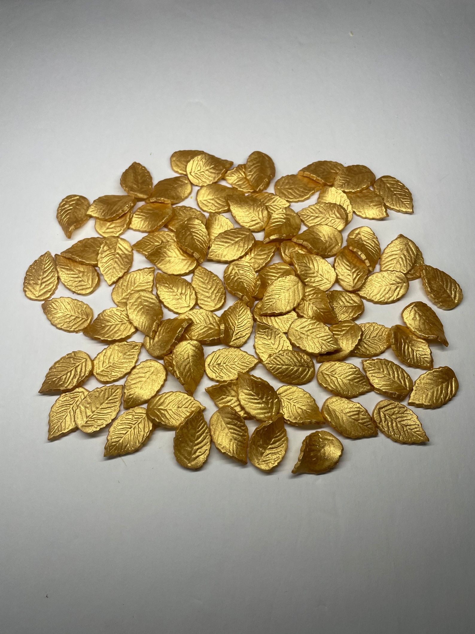Gold Fondant Leaves in 3 Sizes Topper Decorations-vegan - Etsy