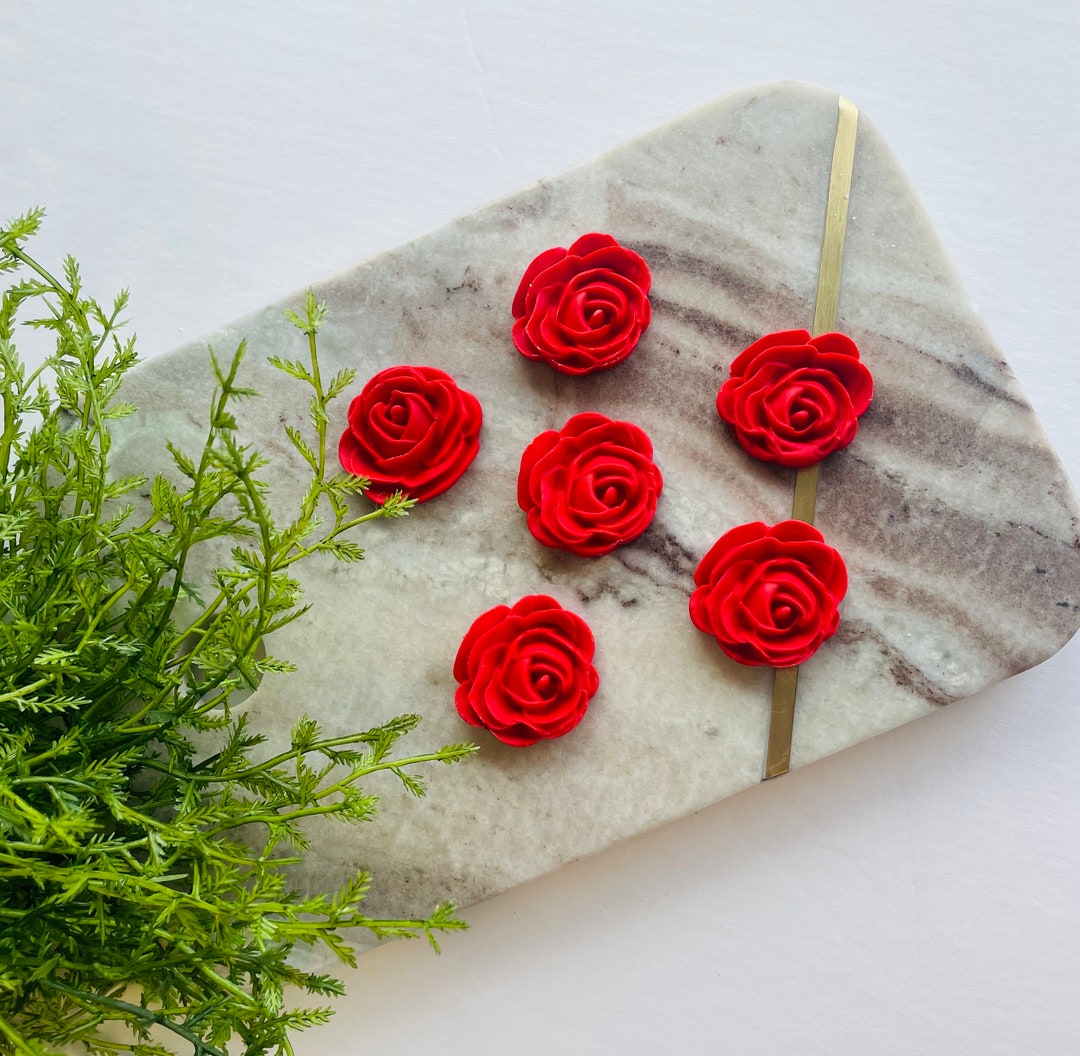 Fondant Red Roses (1.4 Inches) for Cakes-cupcakes-cake Pop Decorations ...