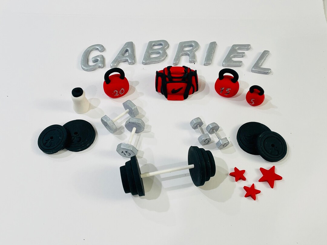 Edible Fondant Gym Set - Weight Plates - Crossfit - Vegan - Etsy