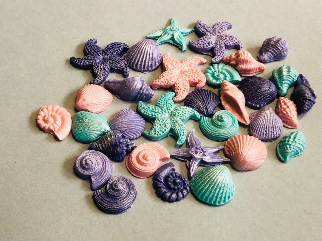 Fondant TINY Seashells Toppers: Vegan Cake/cupcake Decorations - Etsy