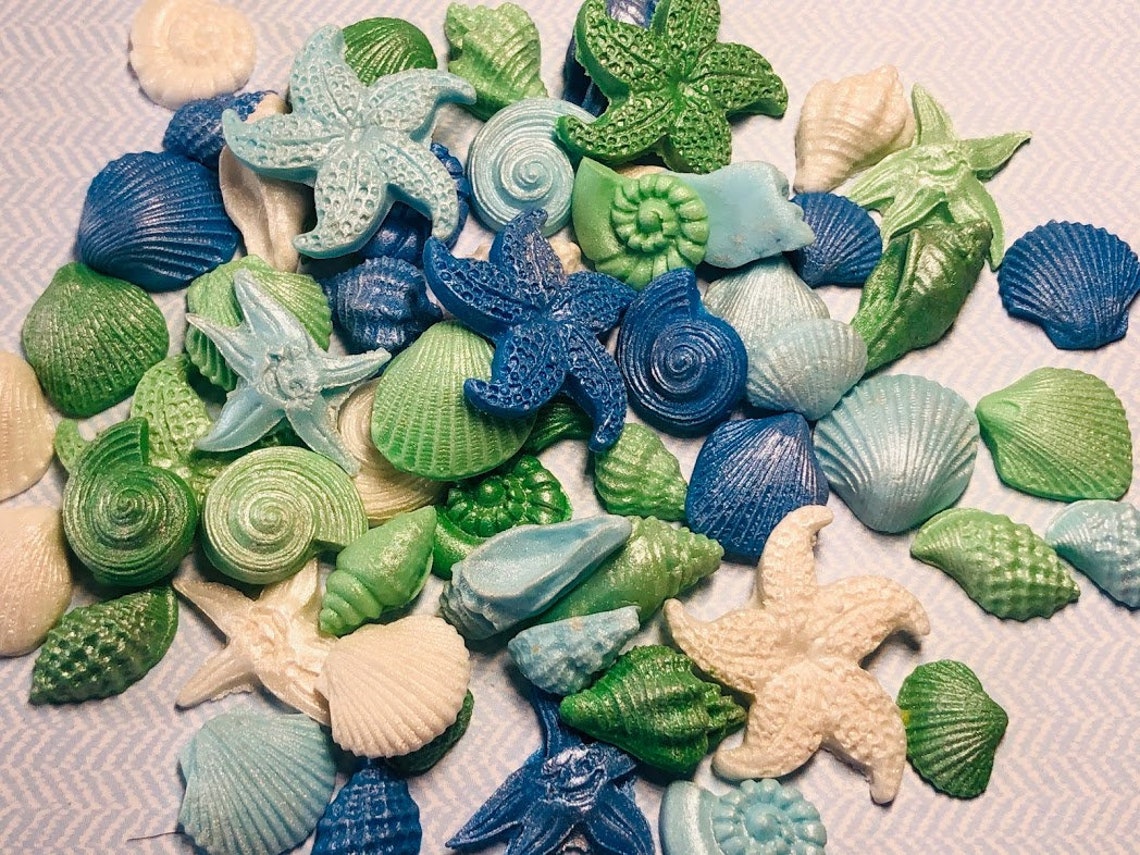 Tiny 0.5-1 inch fondant edible sea shells under the sea | Etsy