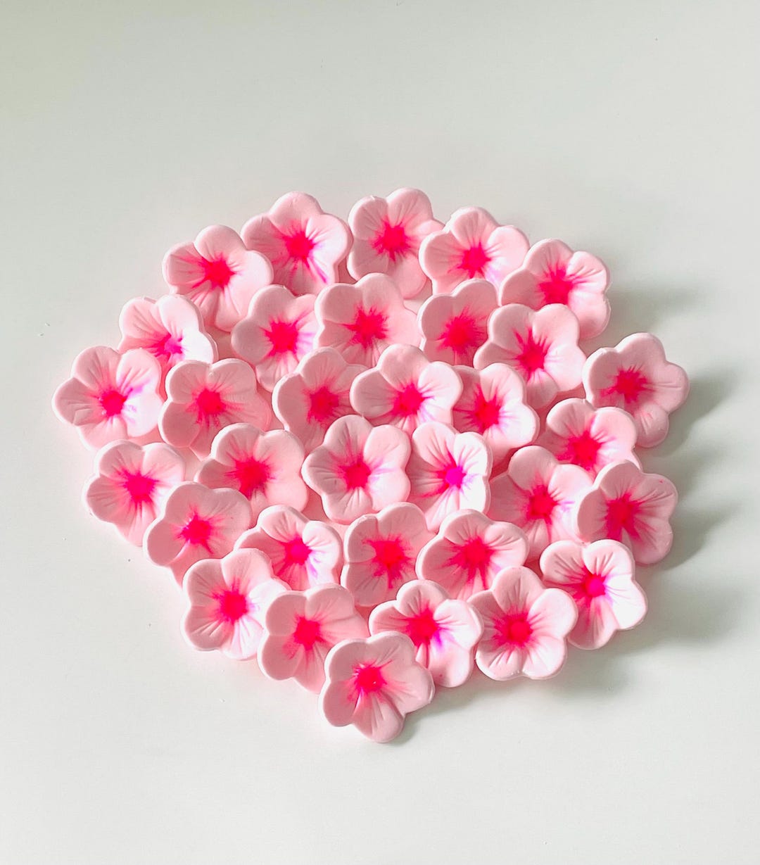 Fondant Light Pink Cherry Blossom Flowers Decorations - Vegan - Etsy