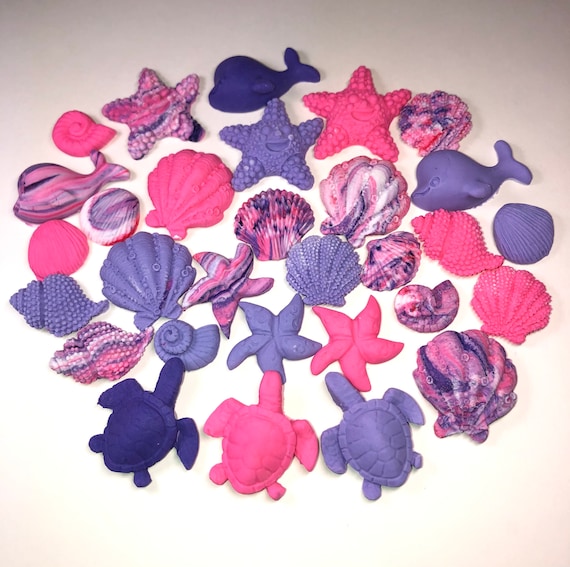 30 Piece Fondant Edible Shells-turtles-starfish-whales Set - Etsy