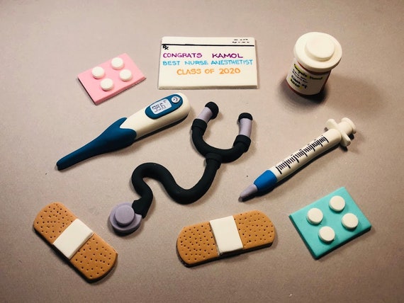 Baking stethoscope edible nursing items edible fondant nurse items ...