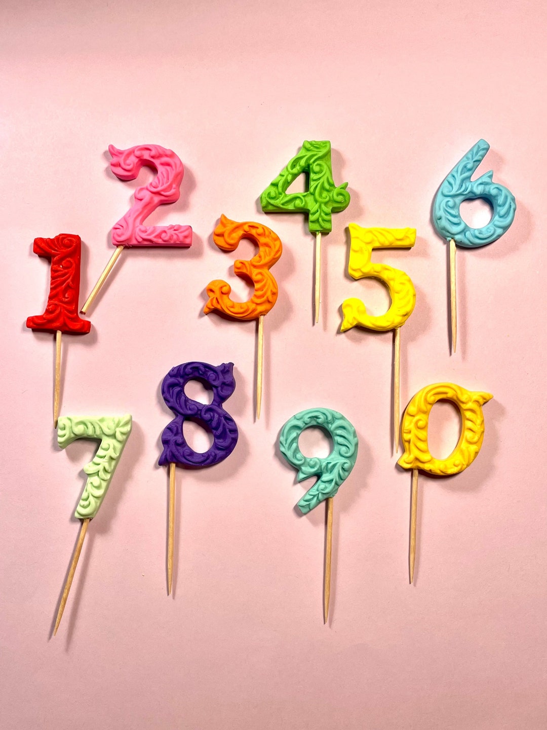 Fondant Numbers 1.5 Inches Tall Edible Vegan - Etsy