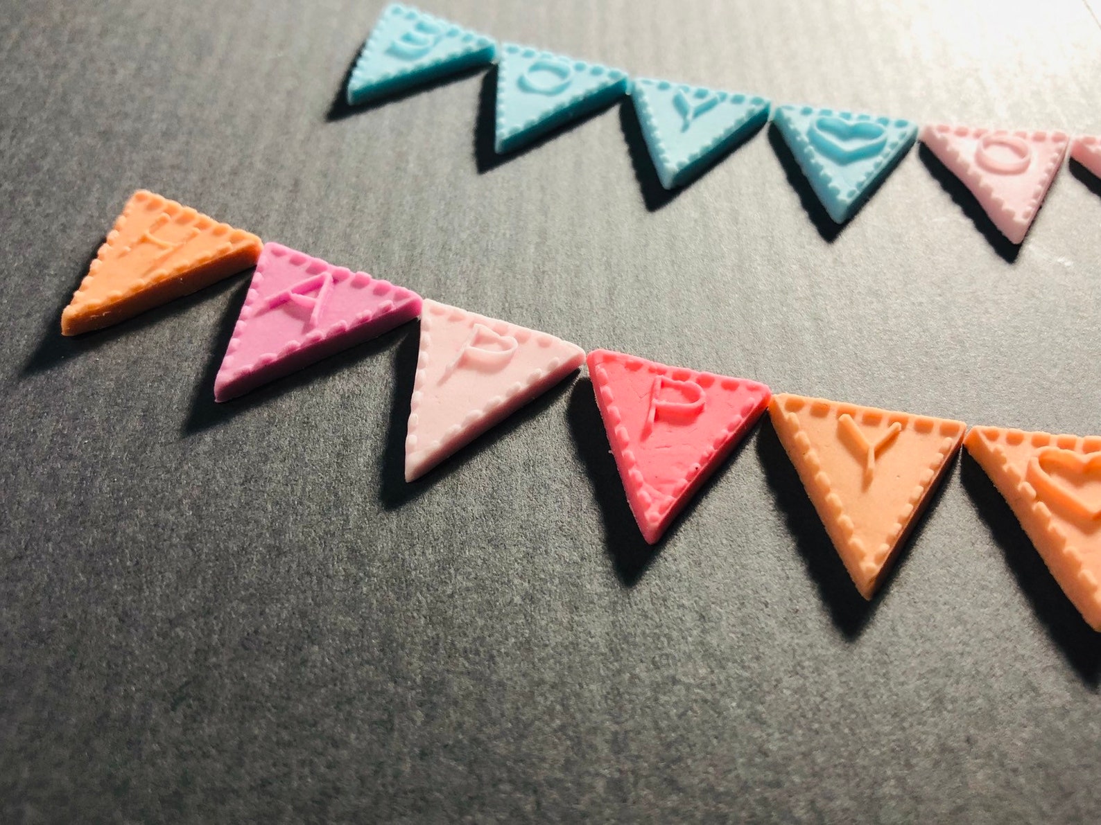 Fondant Edible Banner Letters Cake Decorations Gender Reveal Birthday ...