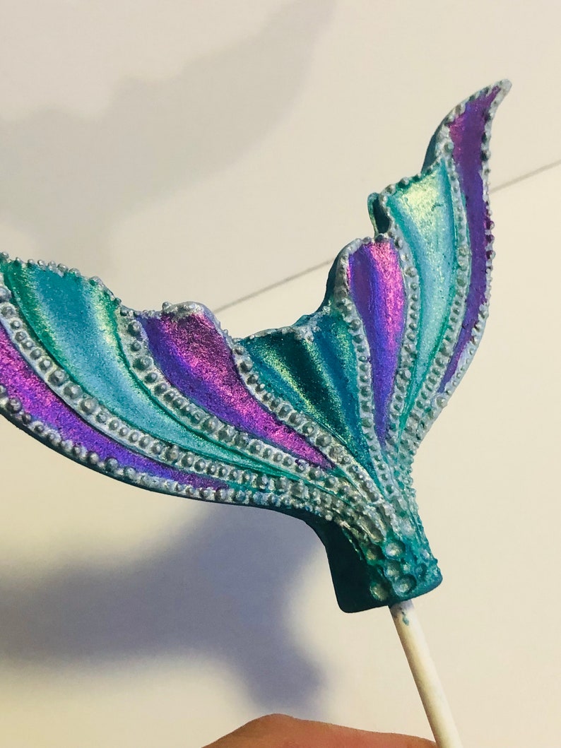 Large Edible Fondant Shimmery Mermaid Tail Under the Sea Cake ...