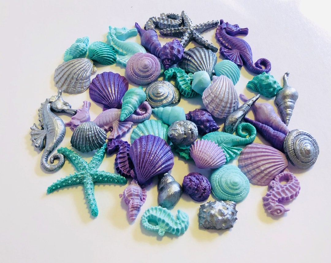 Fondant Sea Shells Toppers: Vegan, Nut Free Cake/cupcake Decorations - Etsy