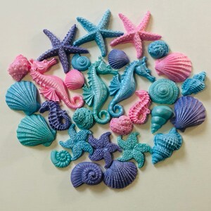 25 or 50 Edible Fondant Seashells for Cake or Cupcake Decorations - Etsy