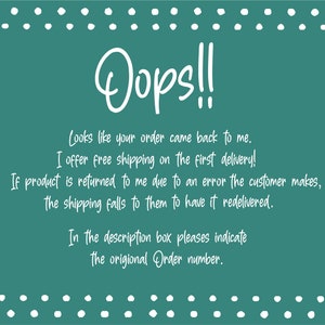 Reshipment on Order - Etsy