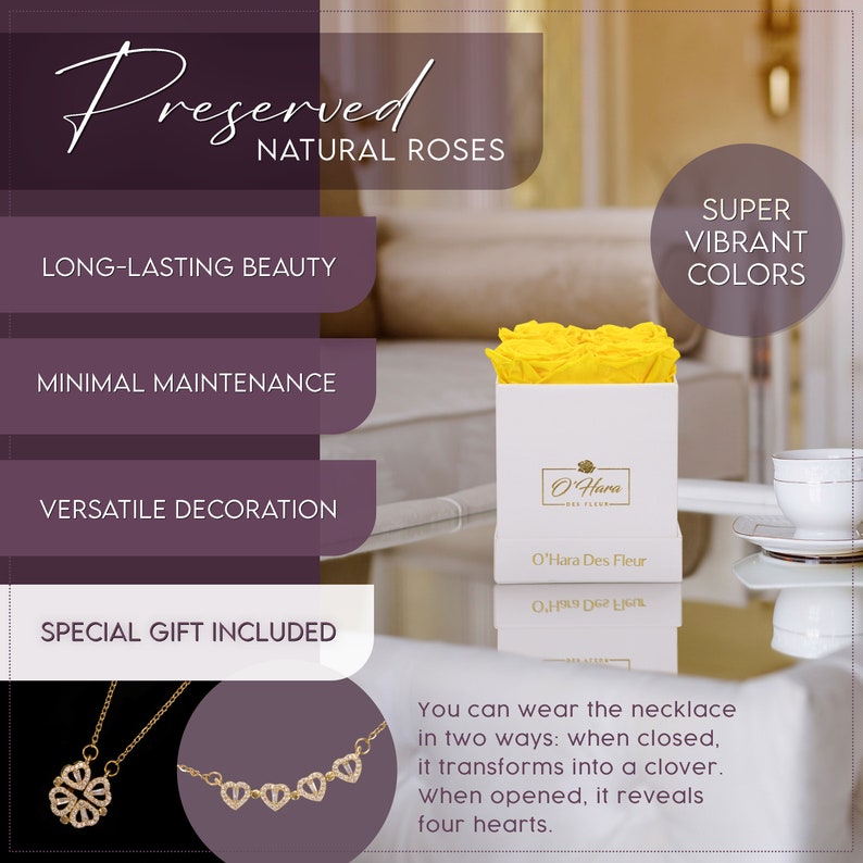 Flowers in a Box Forever Roses Preserved Roses Included Magnetic ...