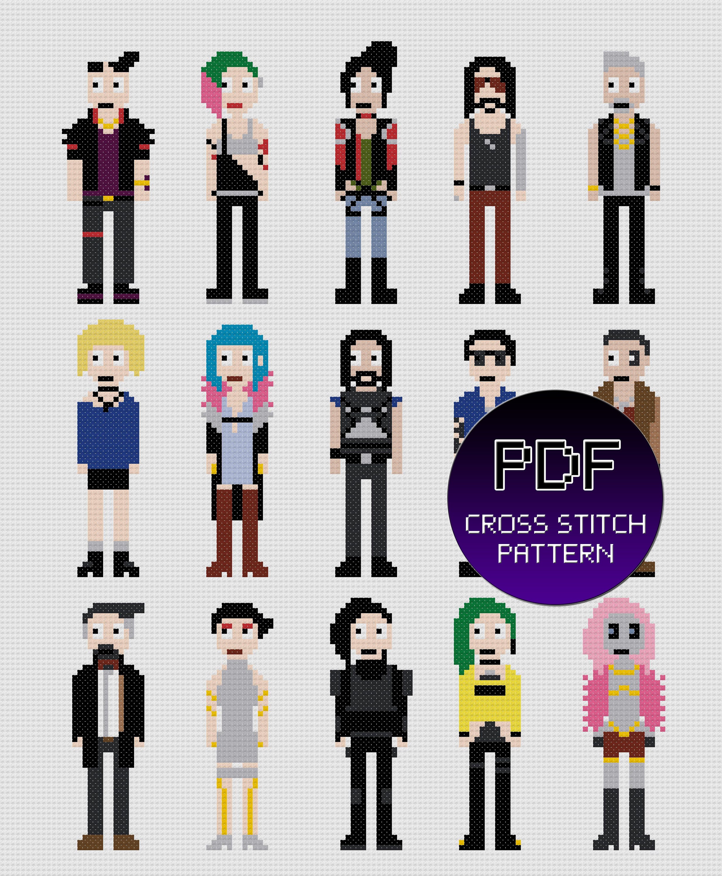 Cyberpunk 2077 Easy Cross Stitch Pattern PDF | Etsy