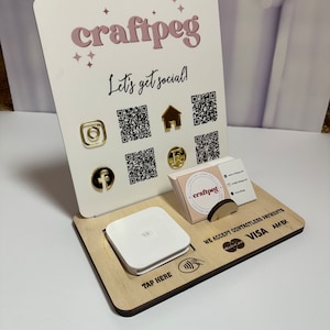 Custom Logo Social Media & Square Reader Holder Booth Display Market ...