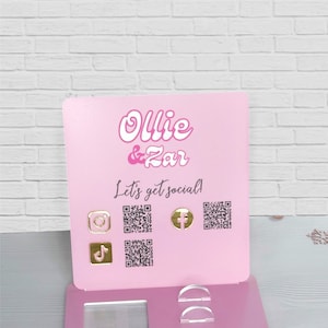 Custom Logo Social Media & Square Reader Holder Booth Display Market ...