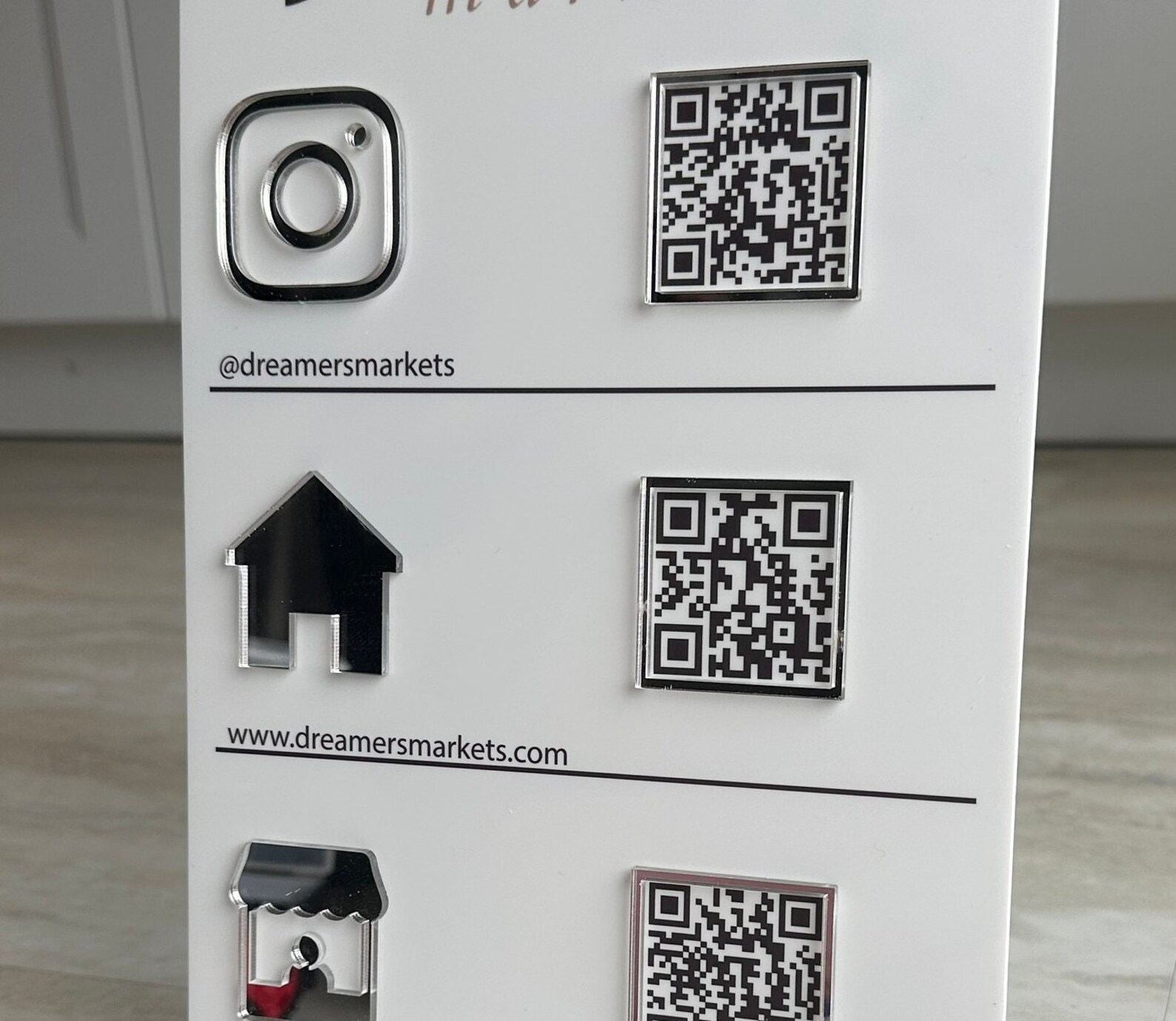Multi QR Code Instagram Business Social Media Sign , Business Signage ...