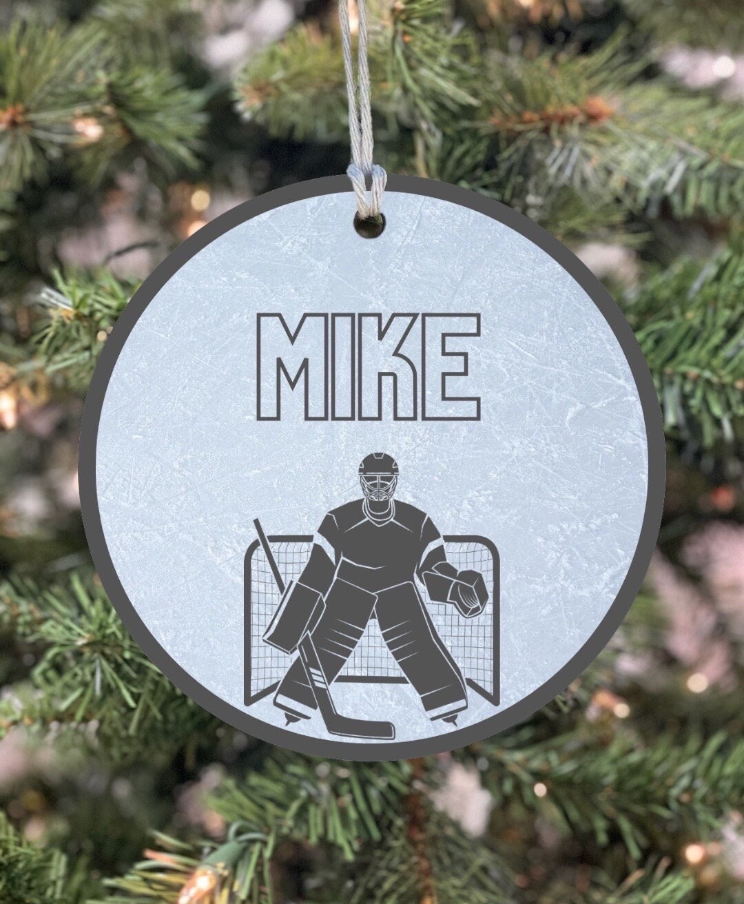 Personalized Goalie Hockey Christmas Ornament - Christmas Gift- Hockey ...